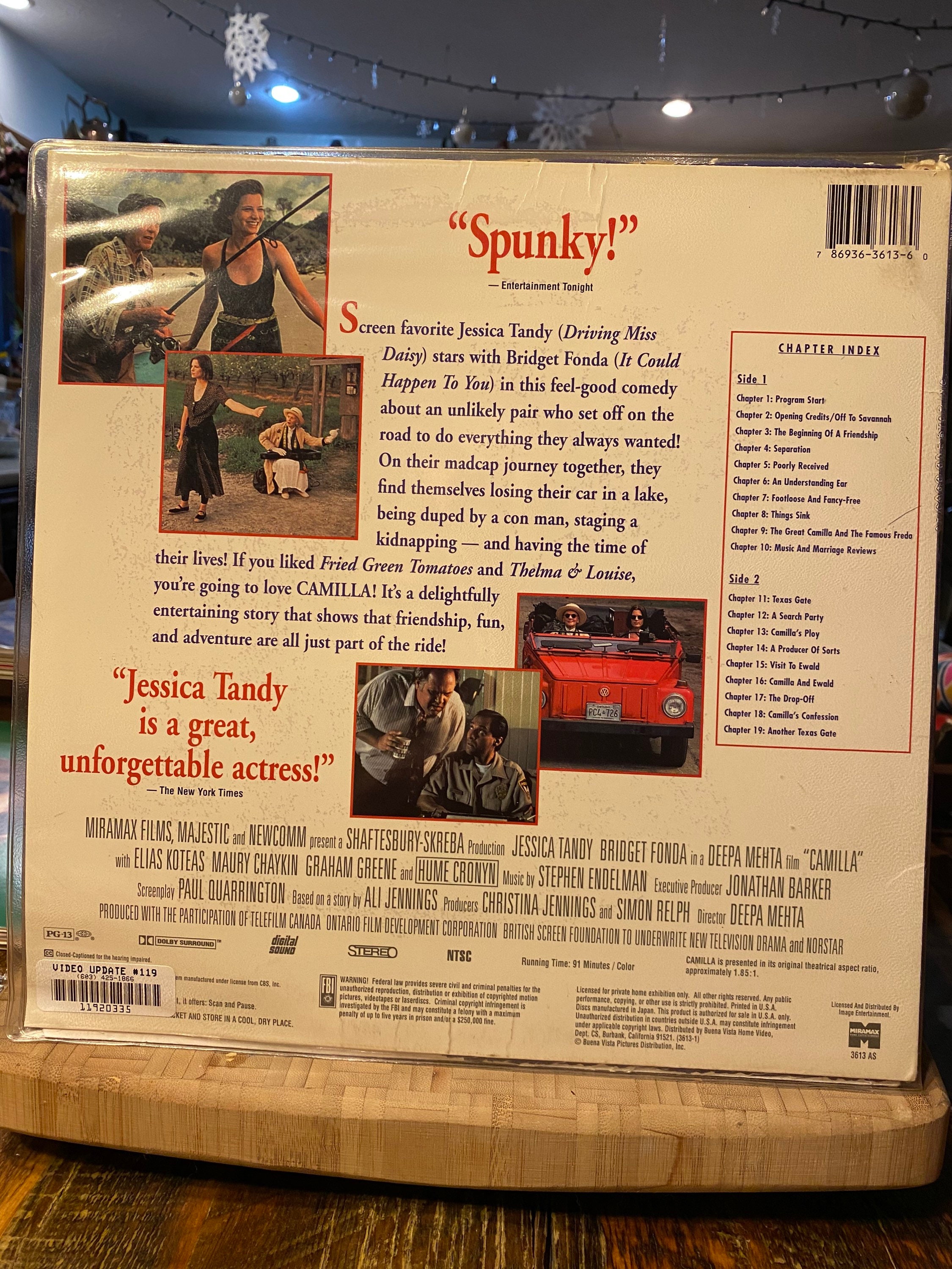 Camilla Laserdisc 1994 Letterbox Edition Jessica Tandy Bridget Fonda ...