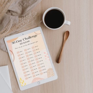 30 Day Challenge No Sugar Printable PDF Digital File - Etsy