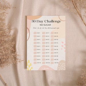 30 Day Challenge No Sugar Printable PDF Digital File - Etsy