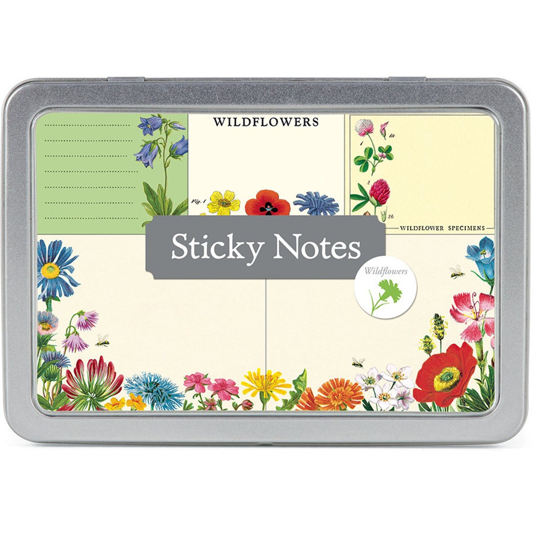 Wildflower Themed Sticky Notes Great for Crafting, Scrapbooking and ...