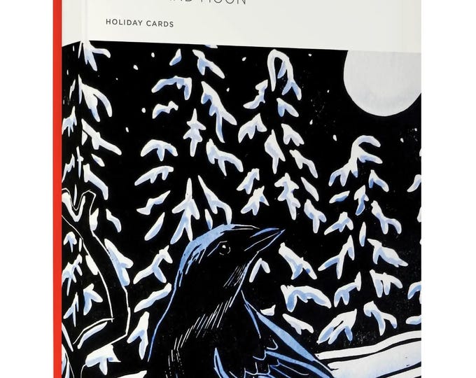Molly Hashimoto Crow and Moon Holiday Cards - Boxed Set - Etsy