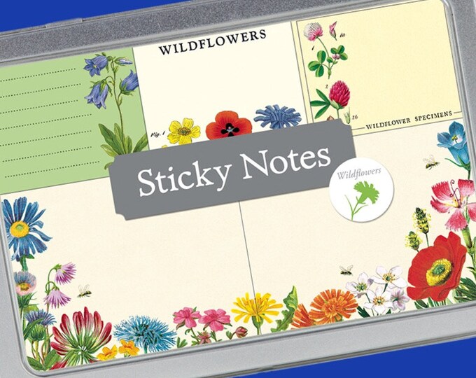 Wildflower Themed Sticky Notes - Great for Crafting, Scrapbooking and ...