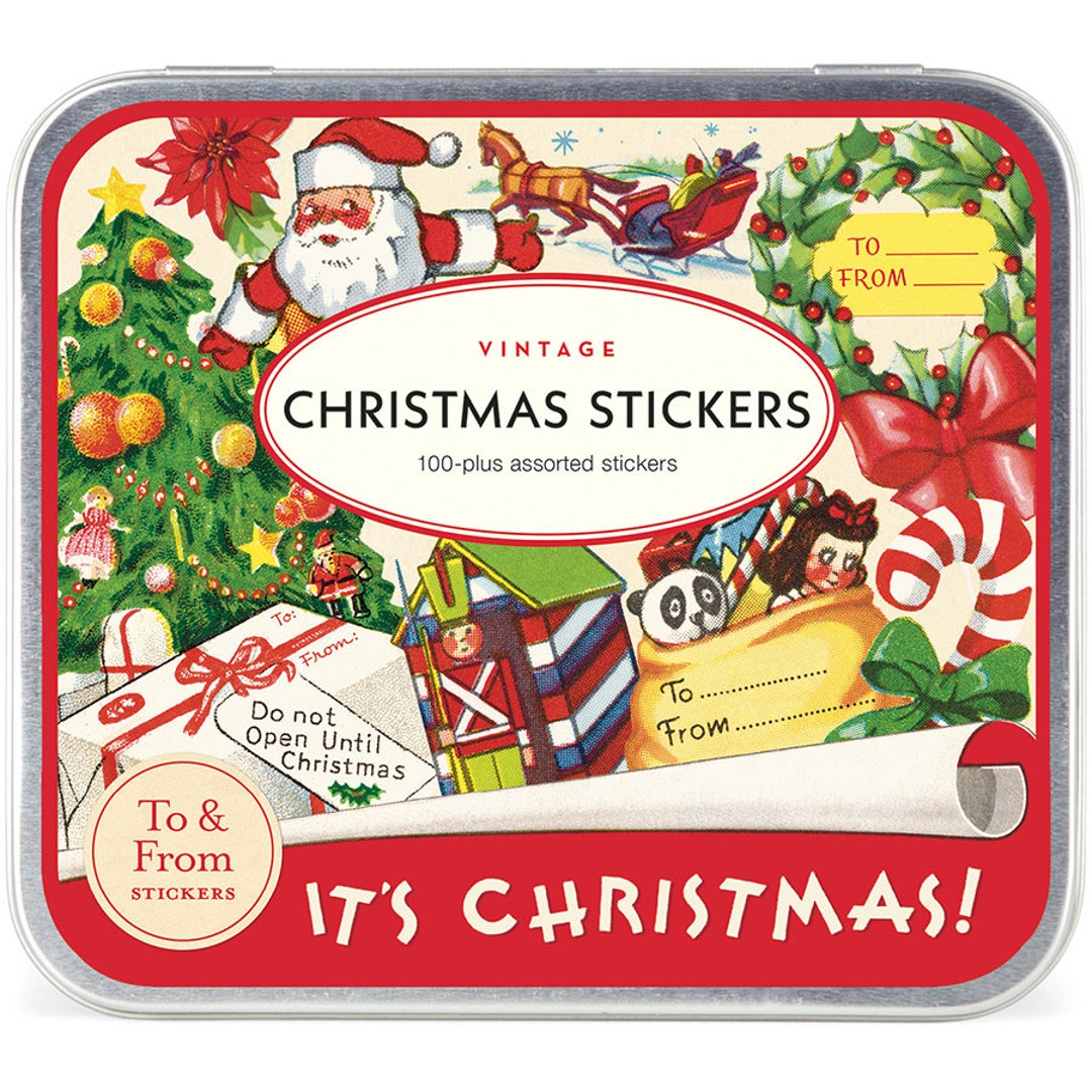 Vintage Christmas Stickers by Cavallini, Stickers, Paper Crafting ...