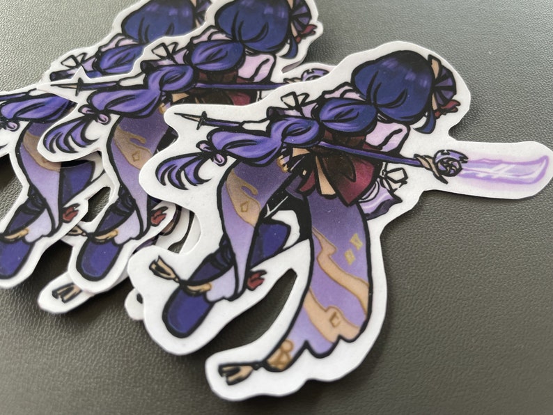 Raiden Shogun Sticker Genshin Impact 3 Count - Etsy Hong Kong