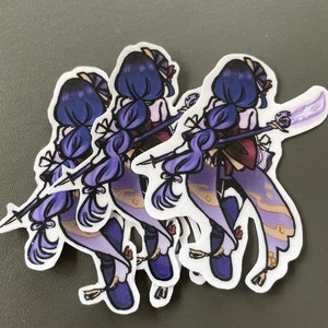 Raiden Shogun Sticker Genshin Impact -3 Count- - Etsy