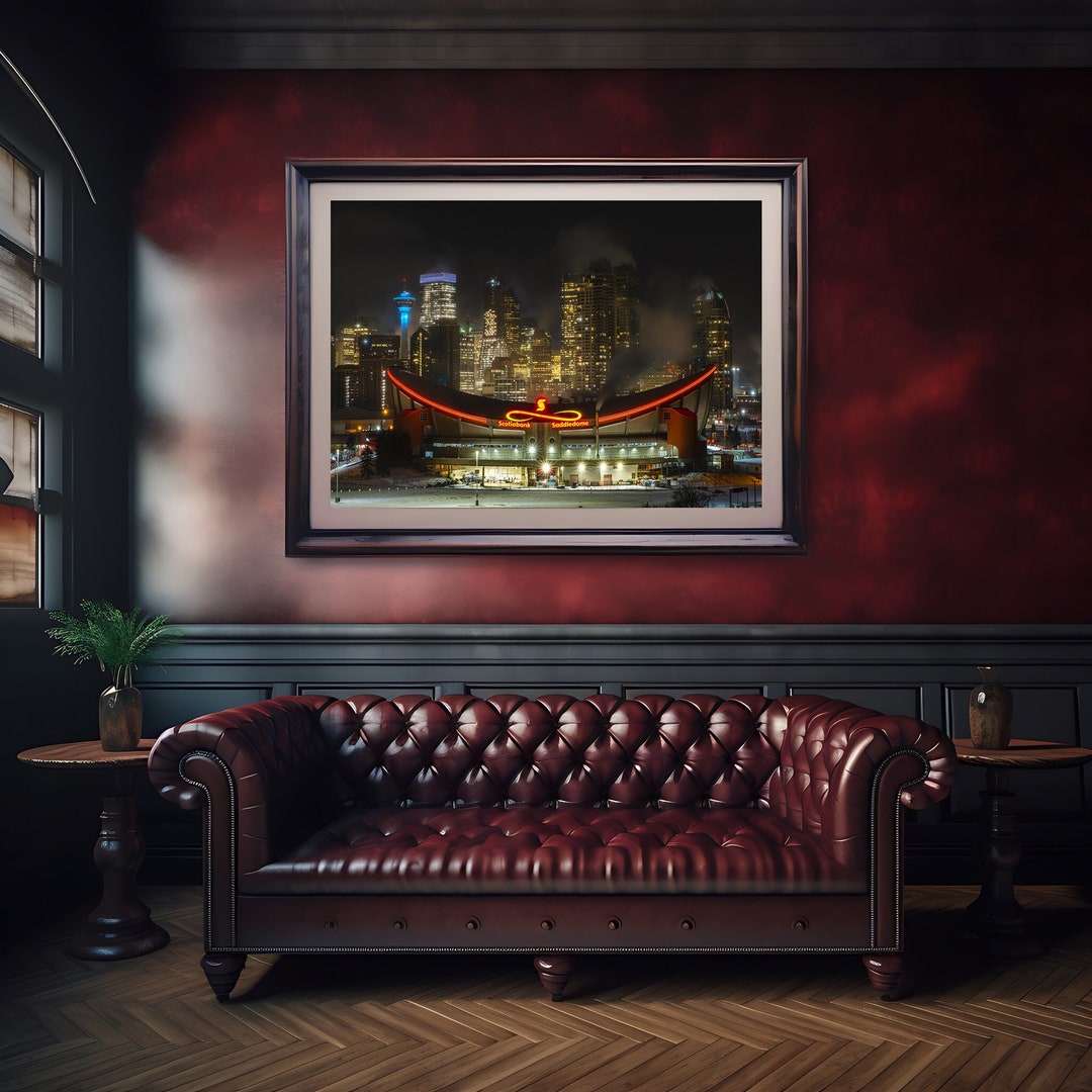 Flames Saddledome Wall Art Calgary Flames Art Decor Calgary Flames Game ...