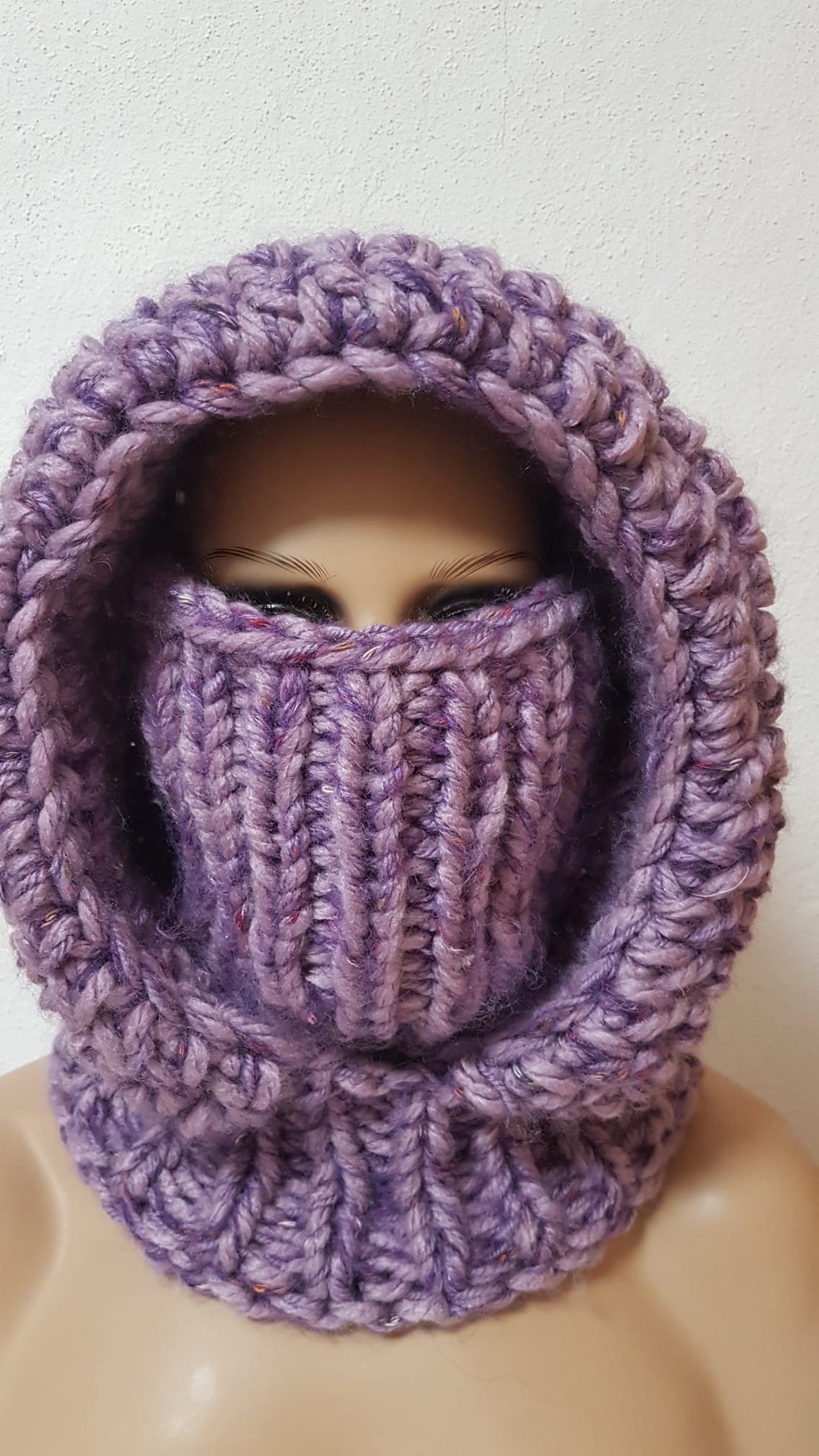 Balaclava Hood Cap Beanie Mask Hand-knitted Fetish Wool - Etsy