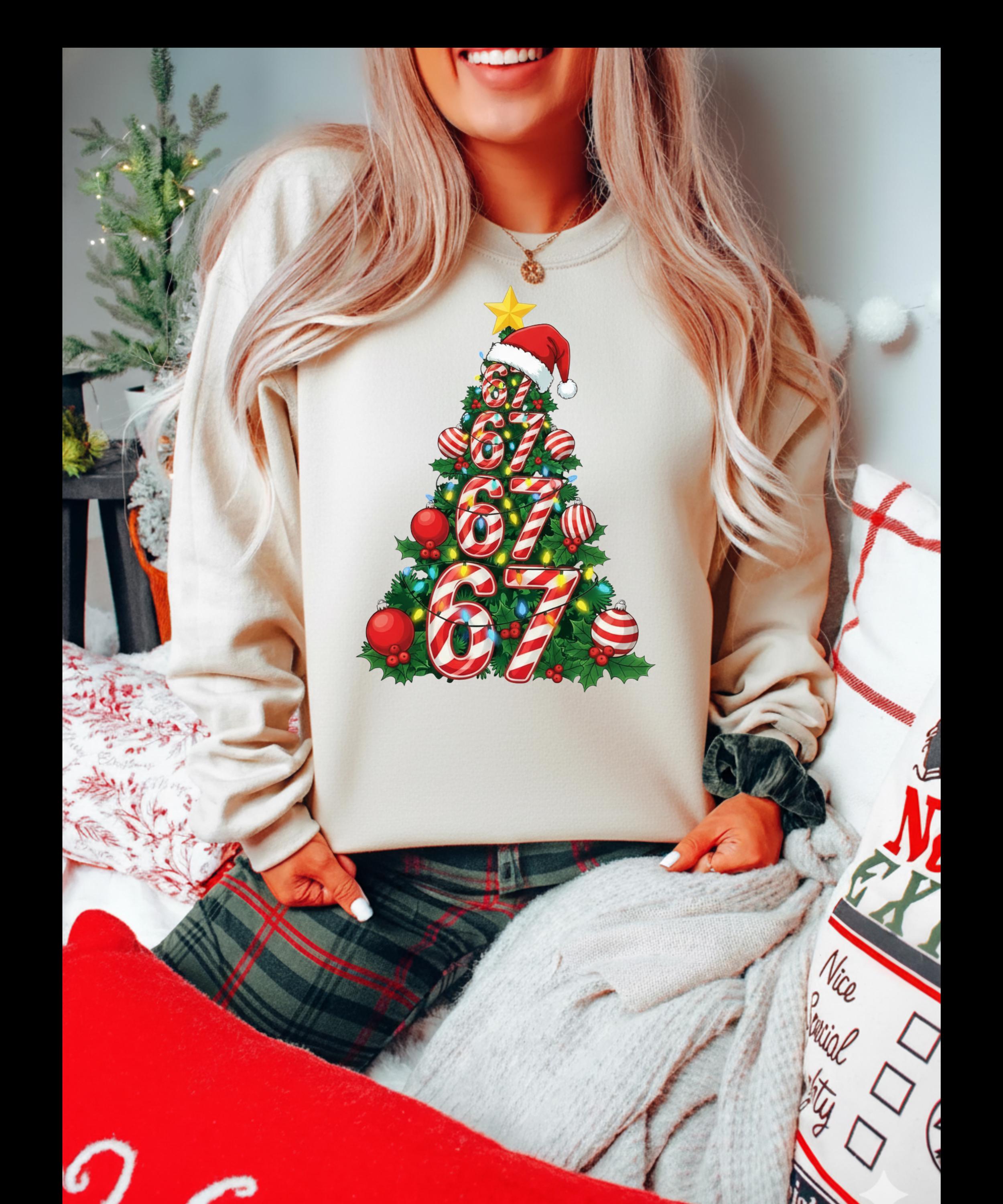 67 Christmas Tree PNG: 67 Christmas Tree Candy Cane Holiday Six Seven ...