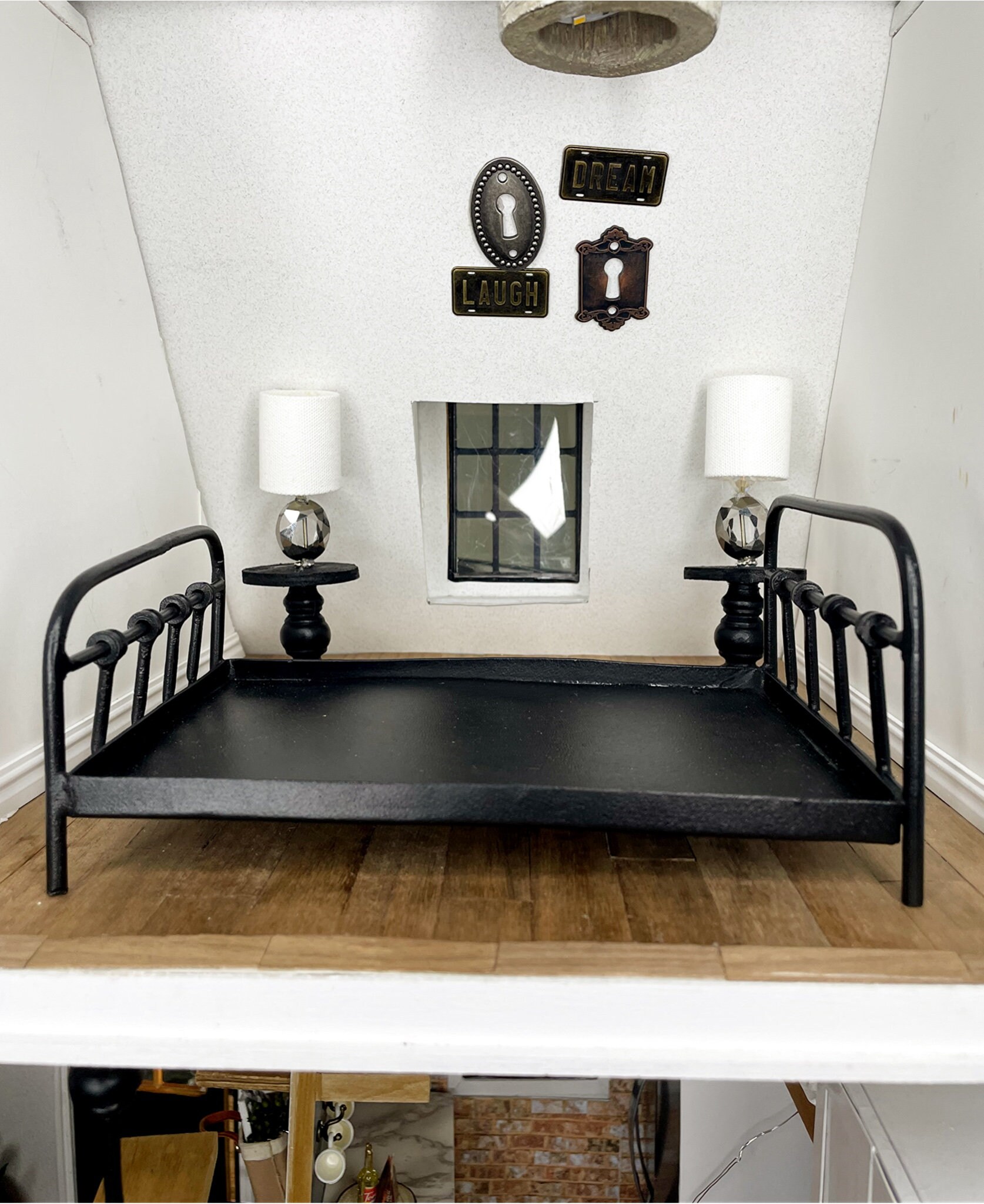 1:12 Scale Dollhouse Bed Frame Dollhouse Miniatures Bed - Etsy