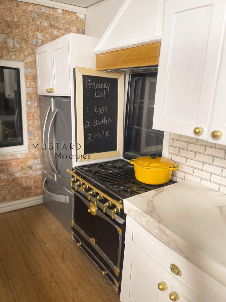 Dollhouse Chalkboard Sign With Chalk: Miniature Wall Decor - Etsy