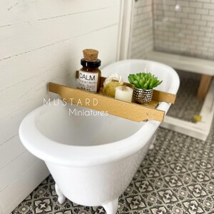 1:12 Scale Dollhouse Miniature Bath Caddy, Modern Miniatures, Dollhouse ...