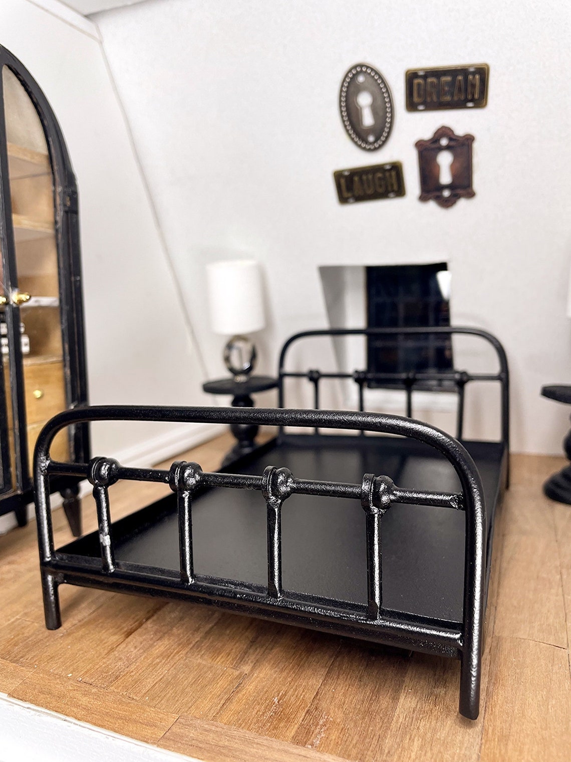 1:12 Scale Dollhouse Bed Frame Dollhouse Miniatures Bed - Etsy