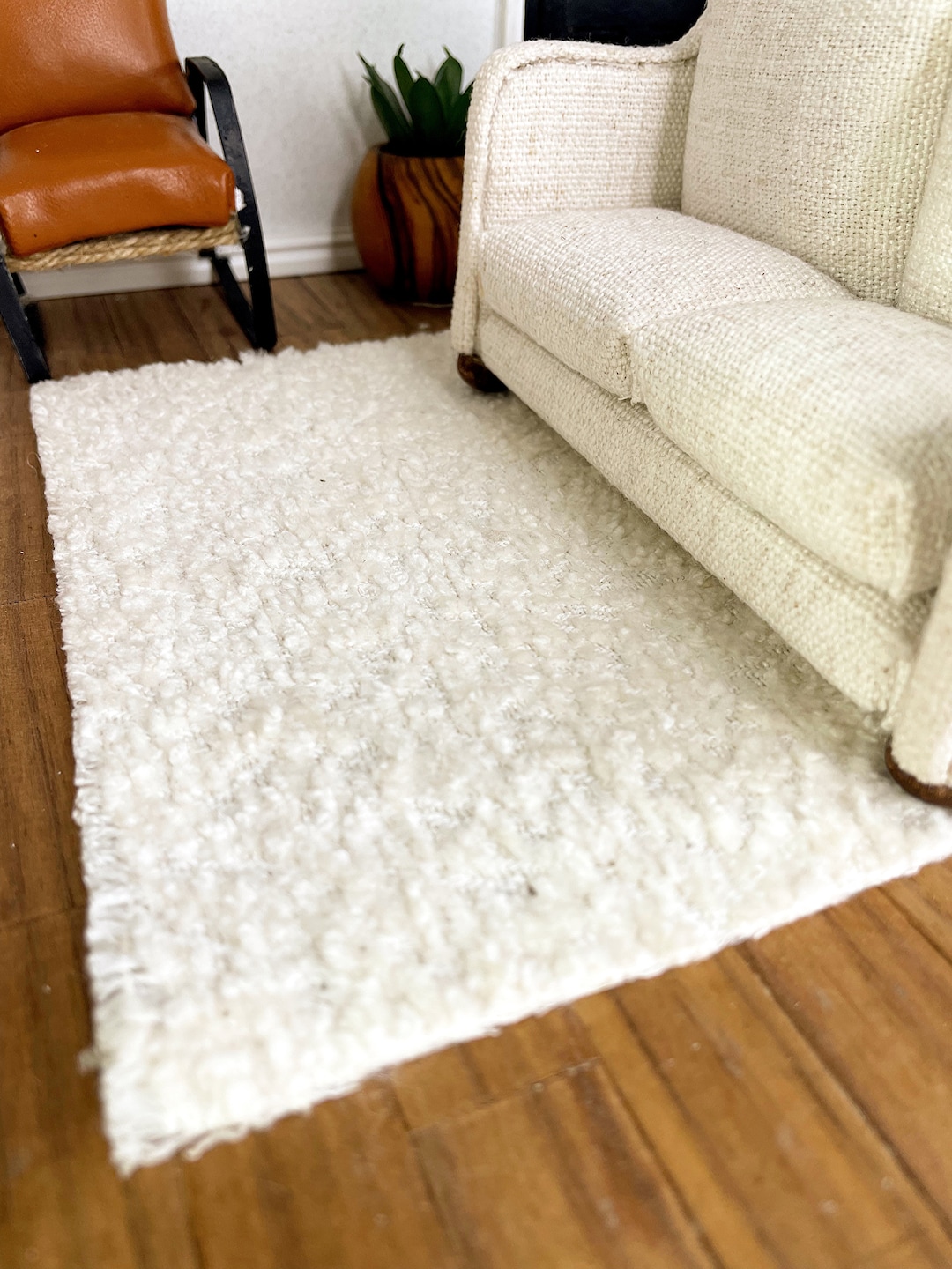Dollhouse Area Rug, Miniature off White Rug, 1:12 Scale - Etsy