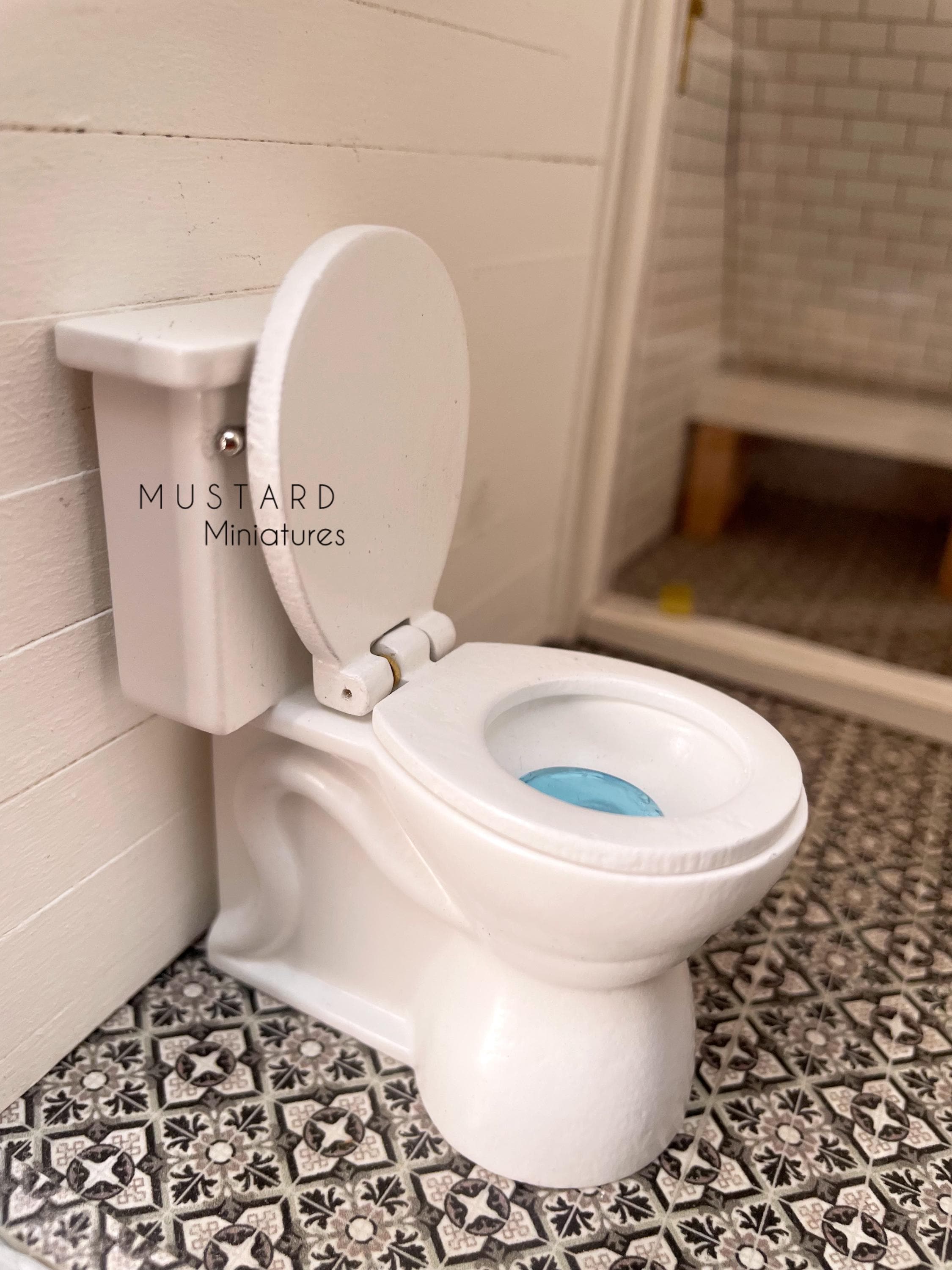 1:12 Scale Dollhouse Miniature Toilet, Modern Miniatures Toilet - Etsy