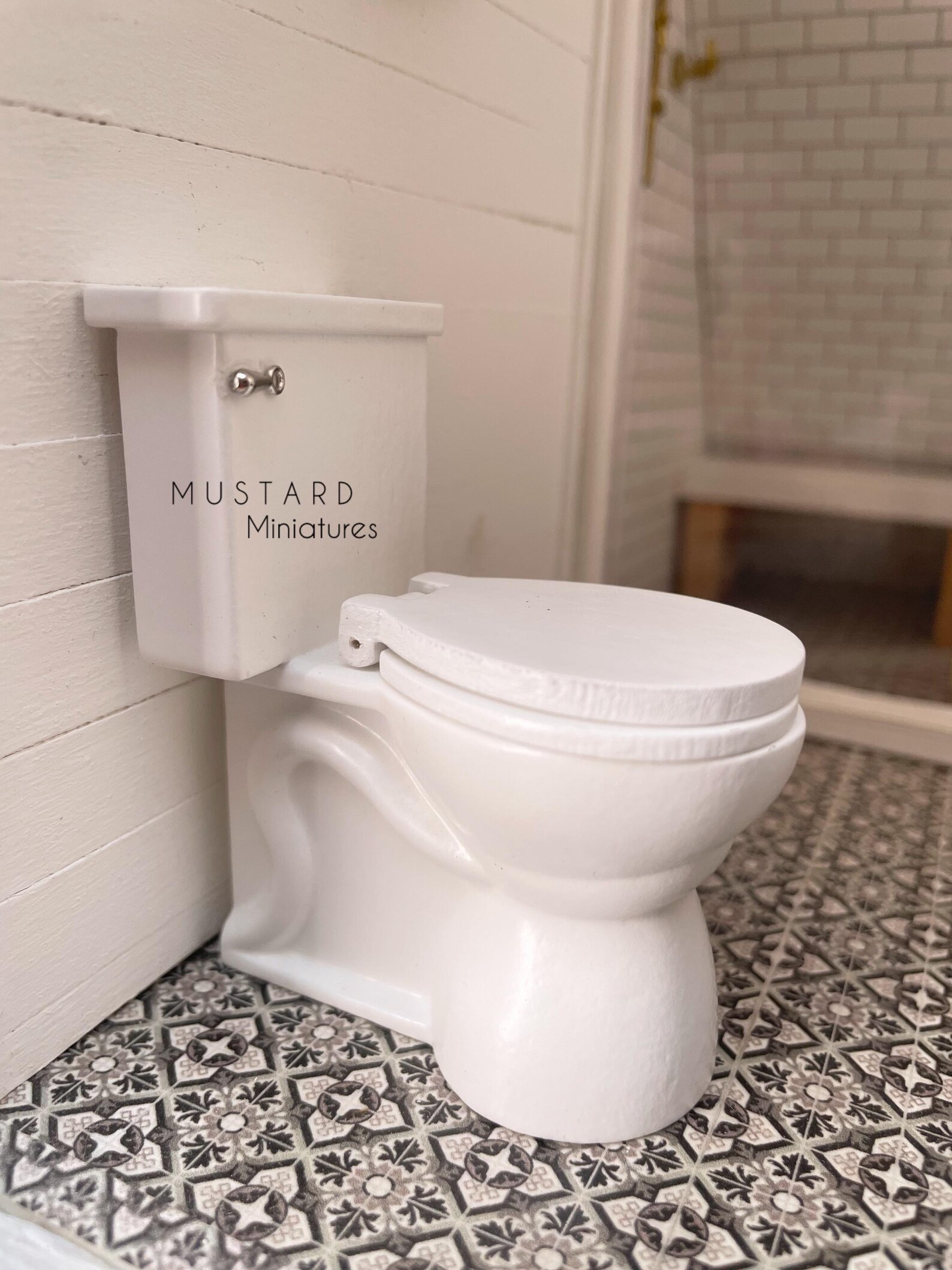 1:12 Scale Dollhouse Miniature Toilet, Modern Miniatures Toilet - Etsy