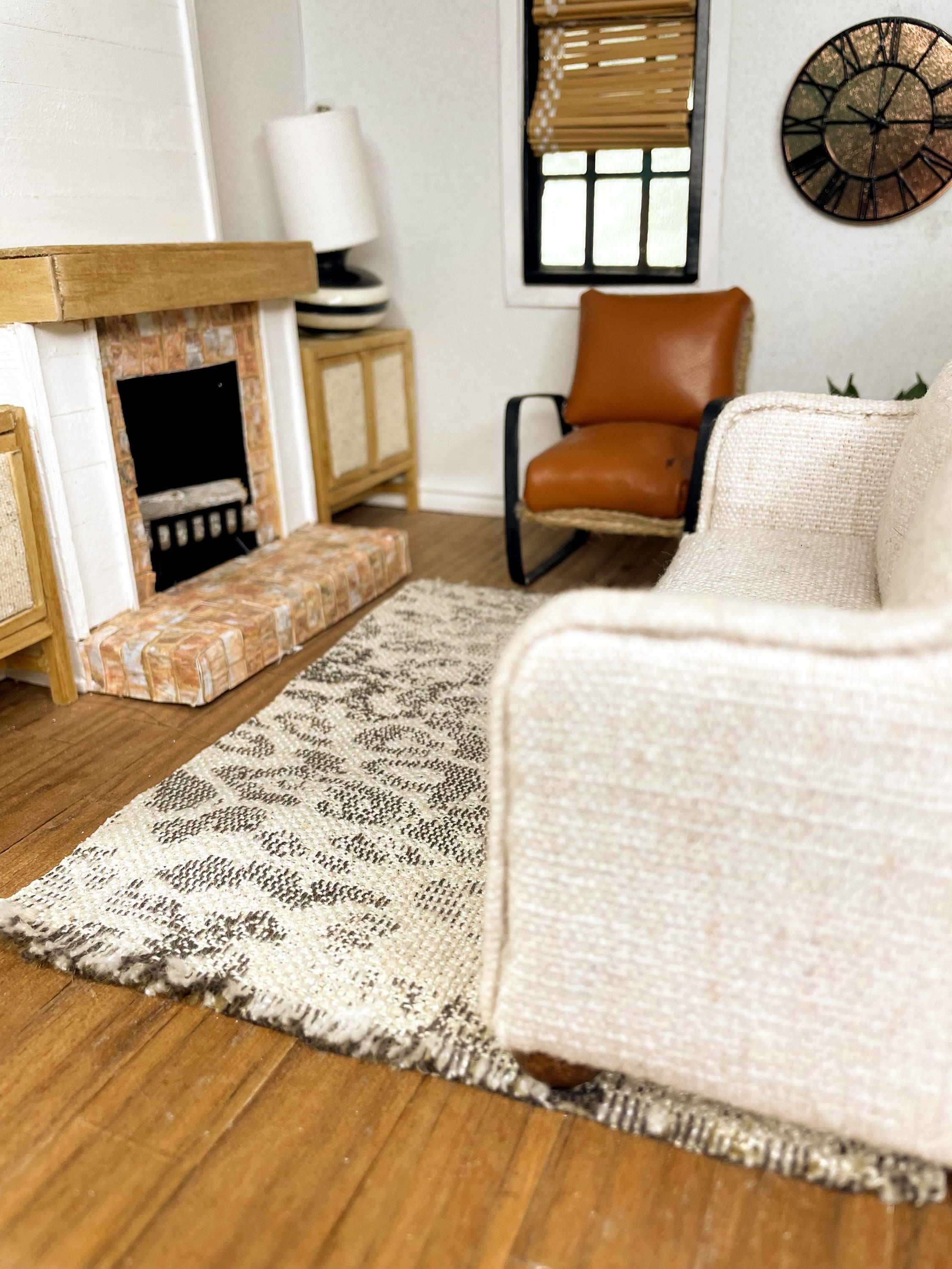 Dollhouse Area Rug Modern Miniature Rug Miniature Living - Etsy