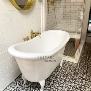 1:12 Scale Dollhouse Miniature Bath Tub, Modern Miniatures - Etsy