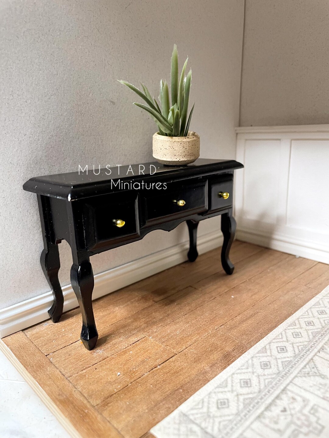 1:12 Scale Dollhouse Miniature Console Table, Modern Miniatures - Etsy