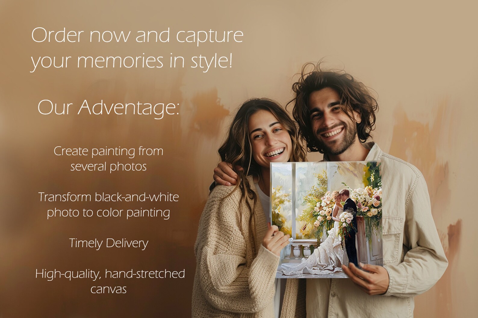 Family Portrait From Multiple Photo, Oil Color Family Portrait, DIY ...