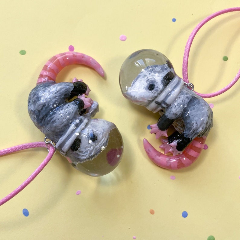 Space Opossum Handmade Necklace/ Astronaut Possum Pendant/ Meme Animal ...