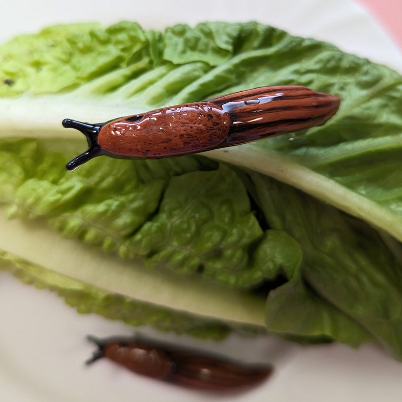 Brown Slug Hairpin, Realistic Big Red Slug Jewellery, Hair Clip, Hair ...