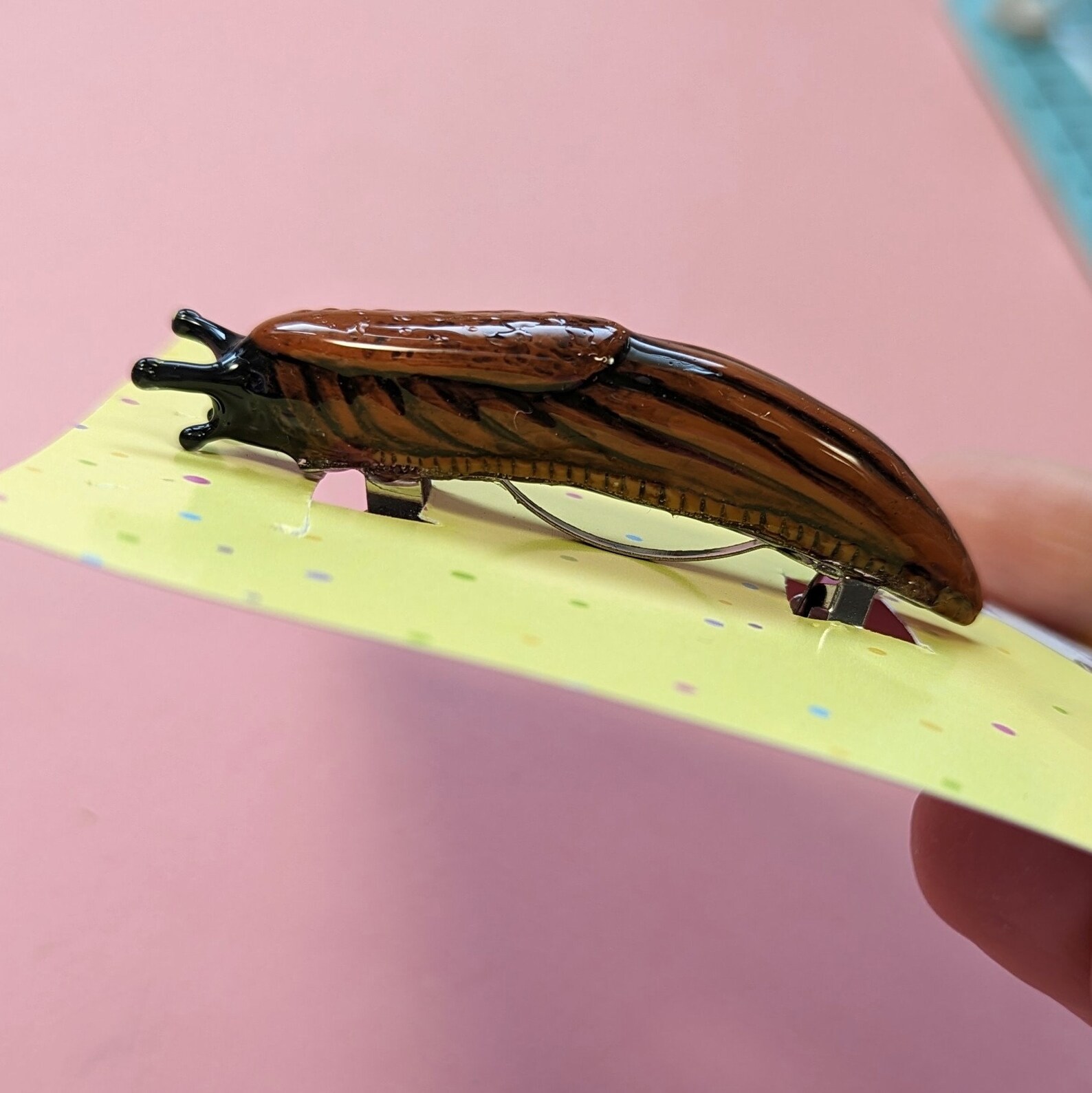 Brown Slug Hairpin, Realistic Big Red Slug Jewellery, Hair Clip, Hair ...