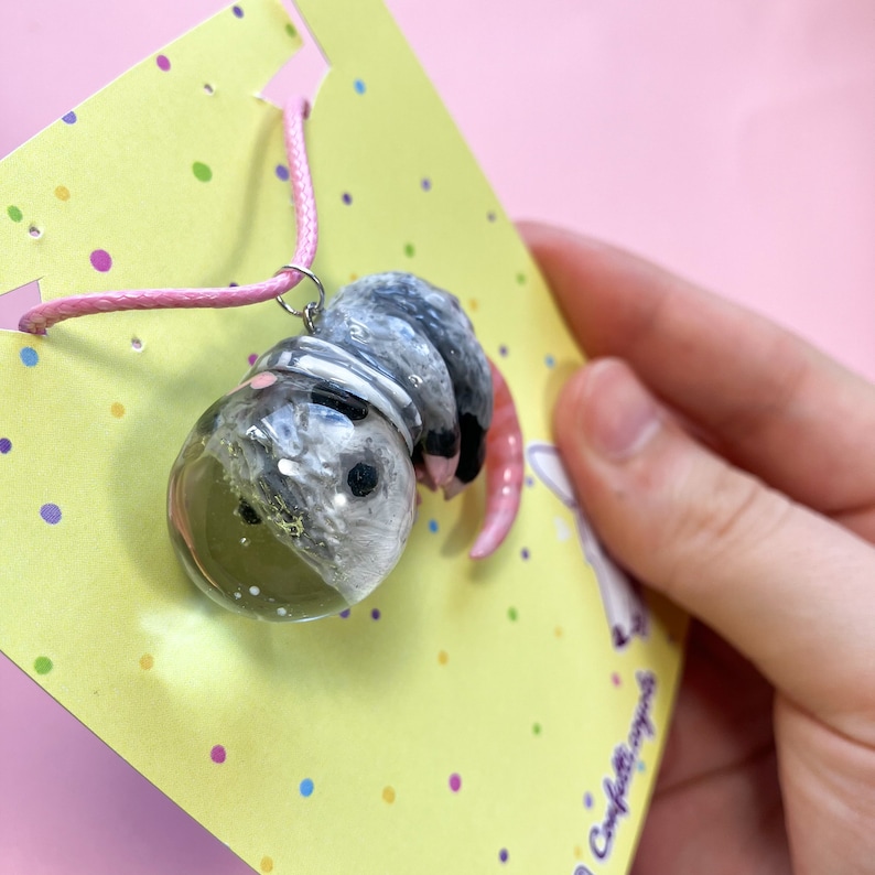 Space Opossum Handmade Necklace/ Astronaut Possum Pendant/ Meme Animal ...