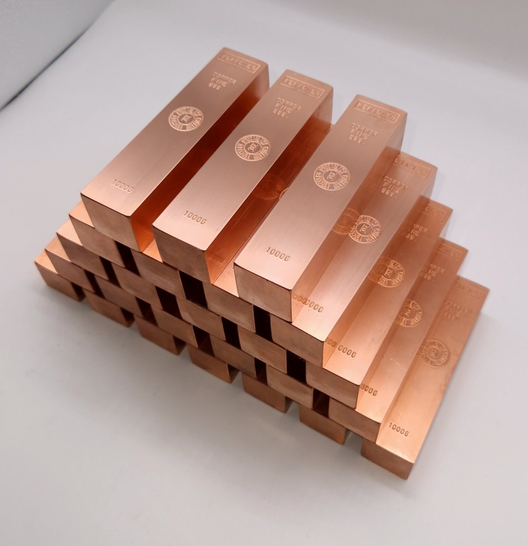 Box of 25 1kg Pure Copper 999 Ingots. With Certificates. - Etsy Canada