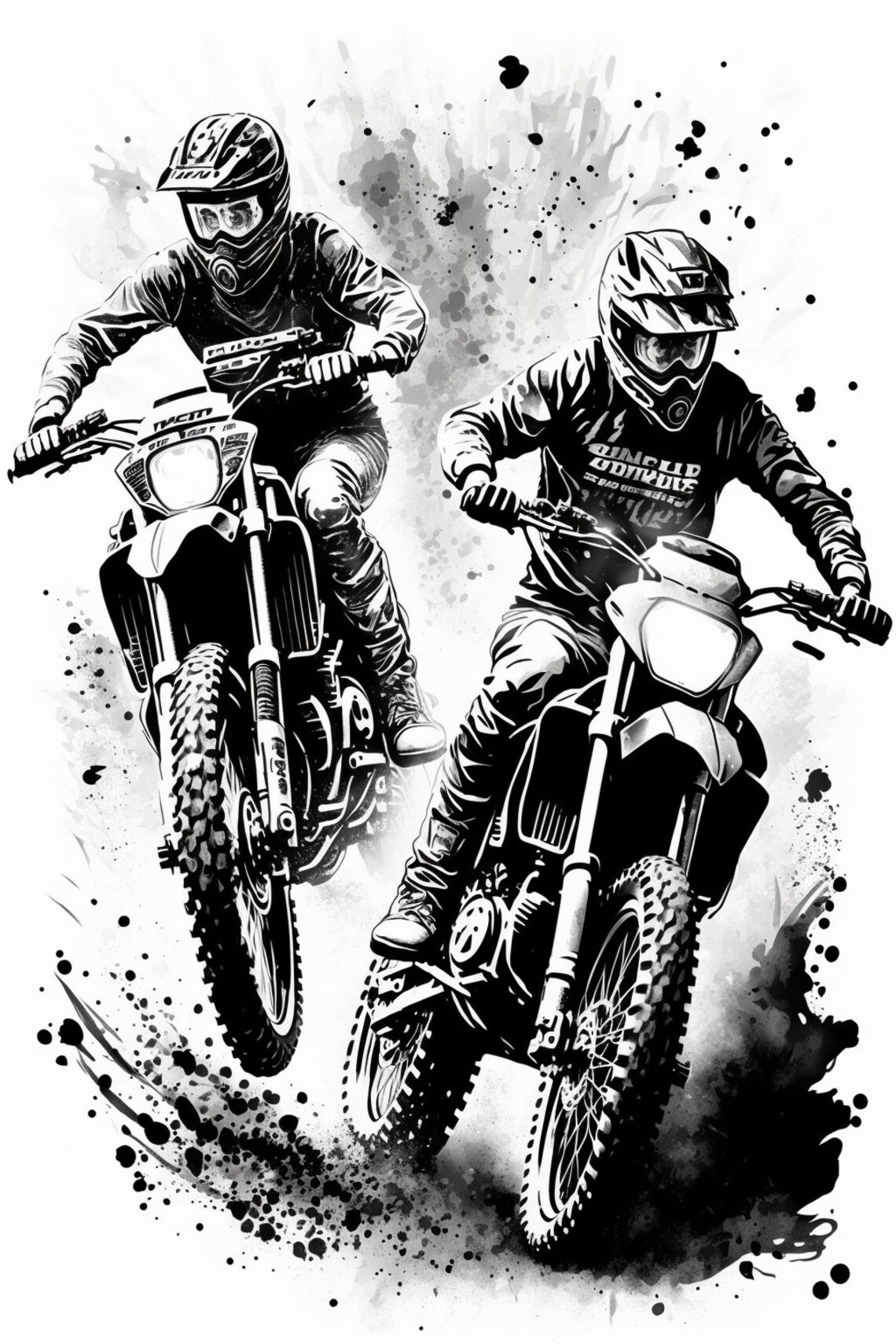 Digital Dirt Bike Coloring Pages - Etsy