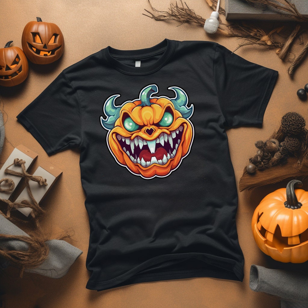 Pumpkin Monster Svg Png Clipart Bundle for Halloween Instant Download ...