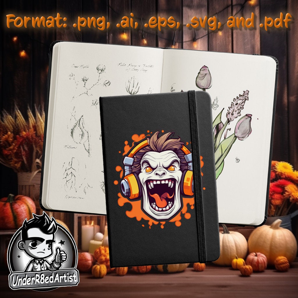 Halloween Music Monsters Svg Png Clipart Bundle for Instant Download Ai ...