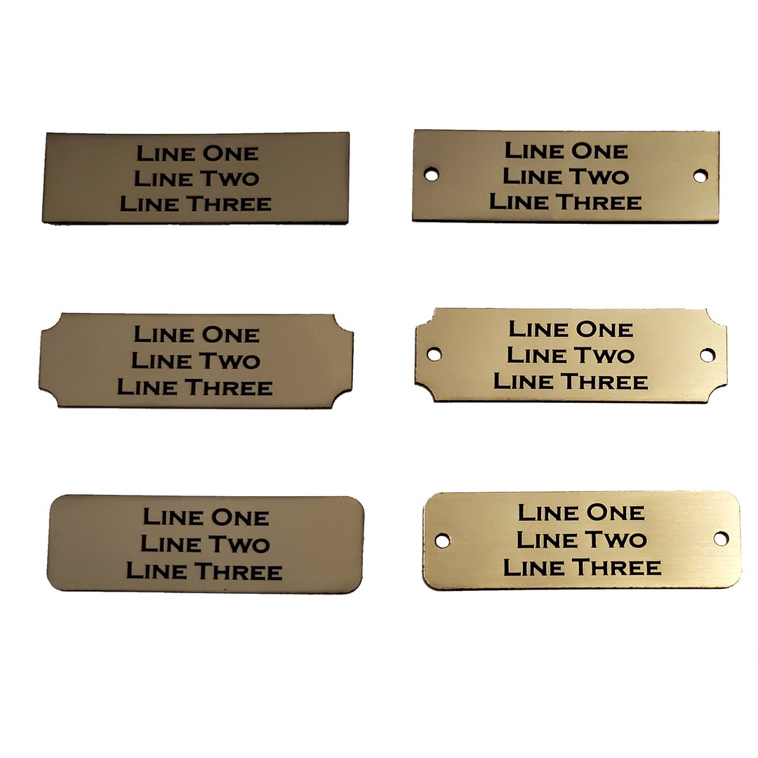 Personalized Gold Flexible Plate With Black Engraving - Personalized ...