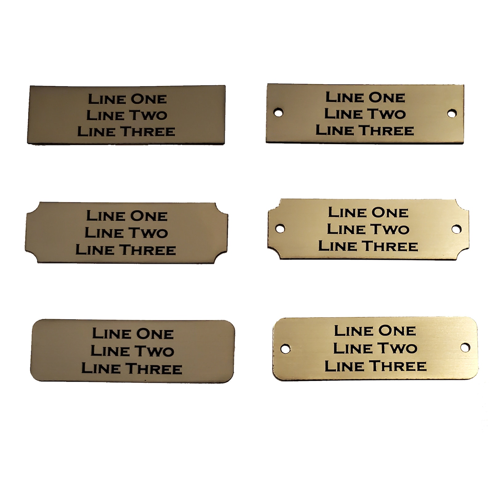 Personalized Gold Flexible Plate With Black Engraving - Personalized ...