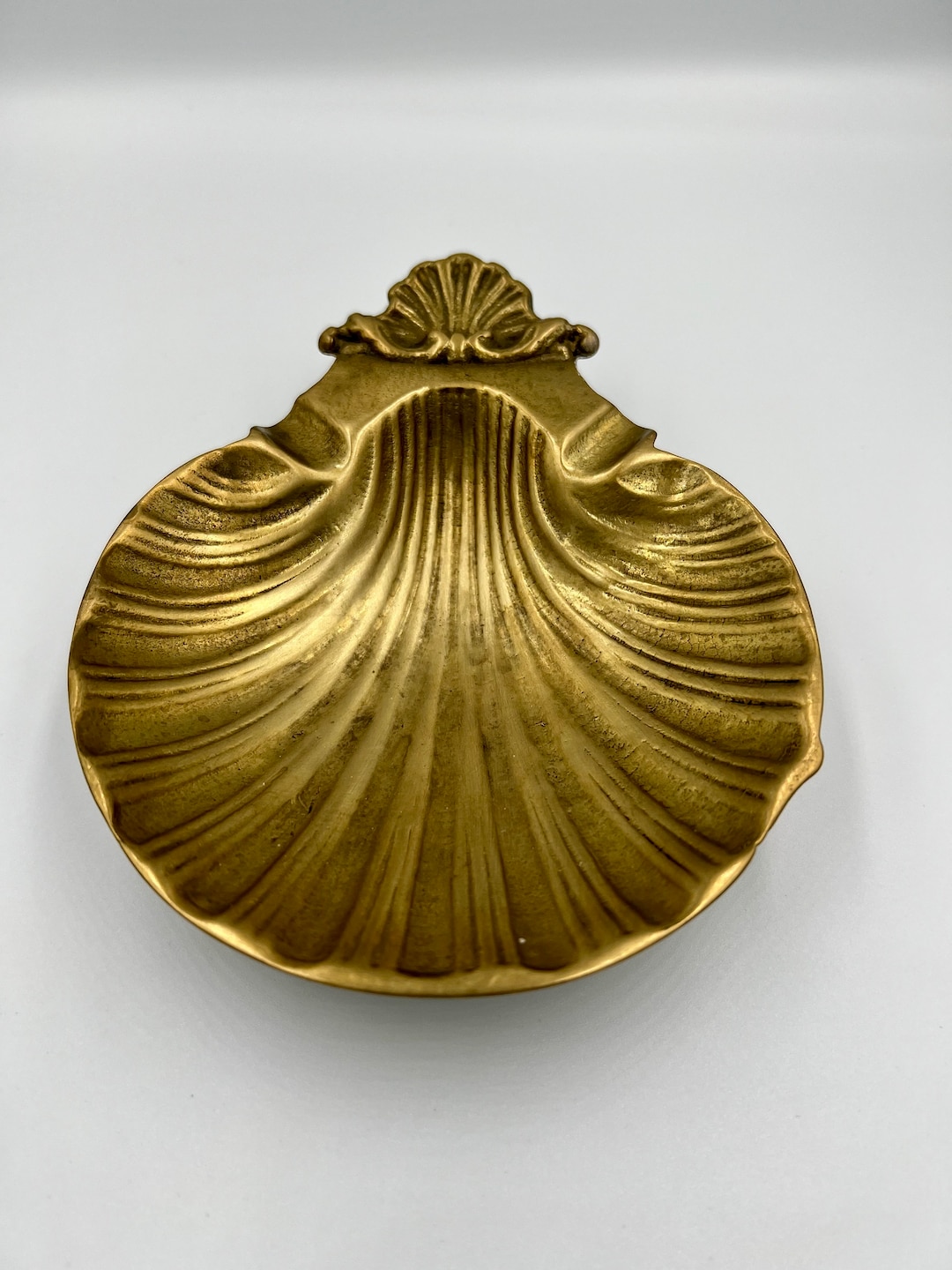 Vintage Brass Seashell Ashtray - as Featured in "closer" - Etsy