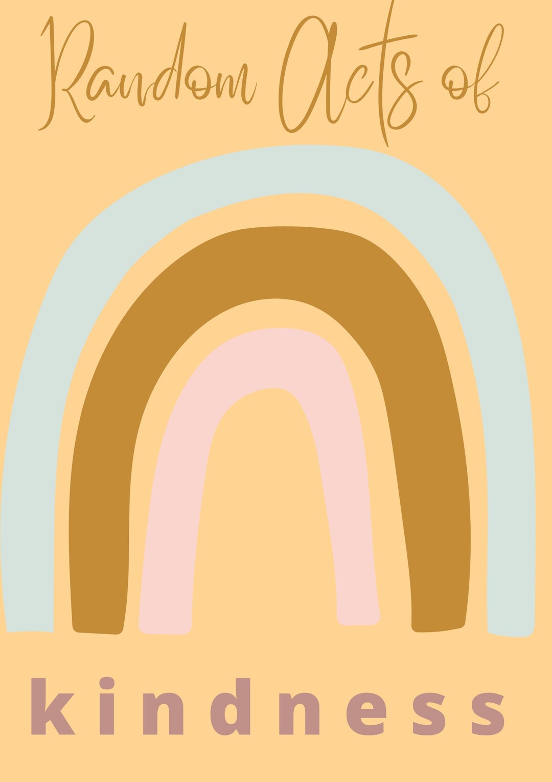 Random Acts of Kindness Boho Poster - Etsy