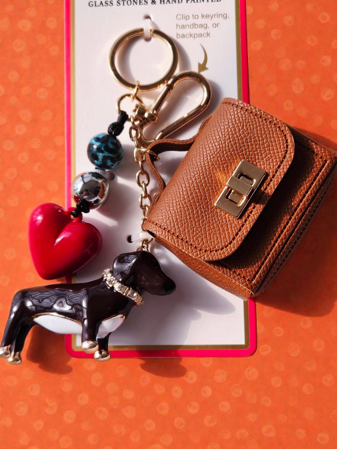 NEW Piper K Bag Charm and Keychain With Dachshund Dog, Small Pouch and ...