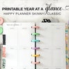 2025 Happy Planner Classic Printable Yearly Calendar, Mini HP Year at a ...