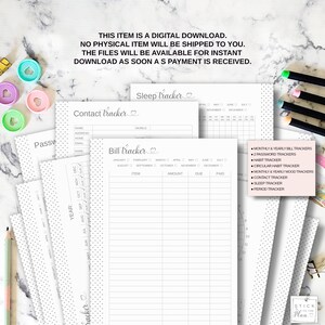 Planner Tracker Bundle Printable Happy Planner Classic Inserts, Mini HP ...