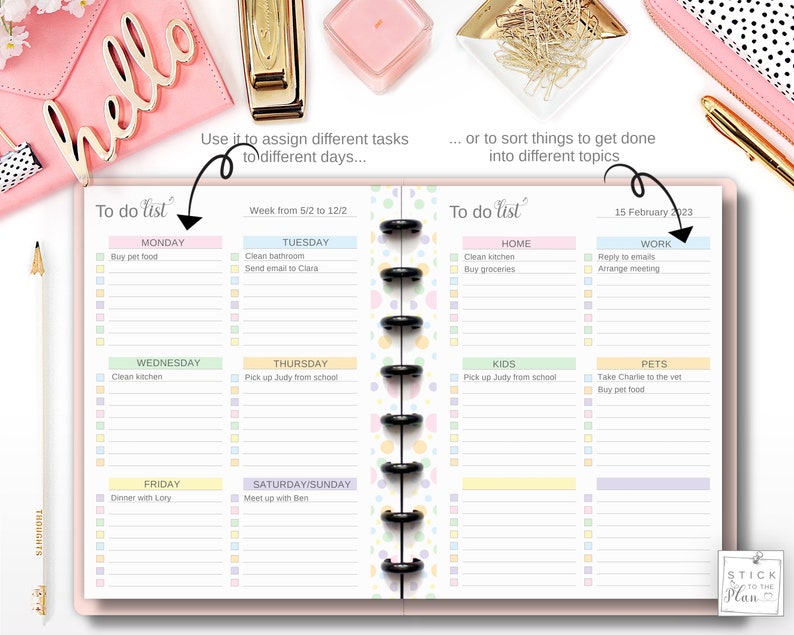 To Do List Classic Happy Planner, Mini HP Printable to Do Checklist ...