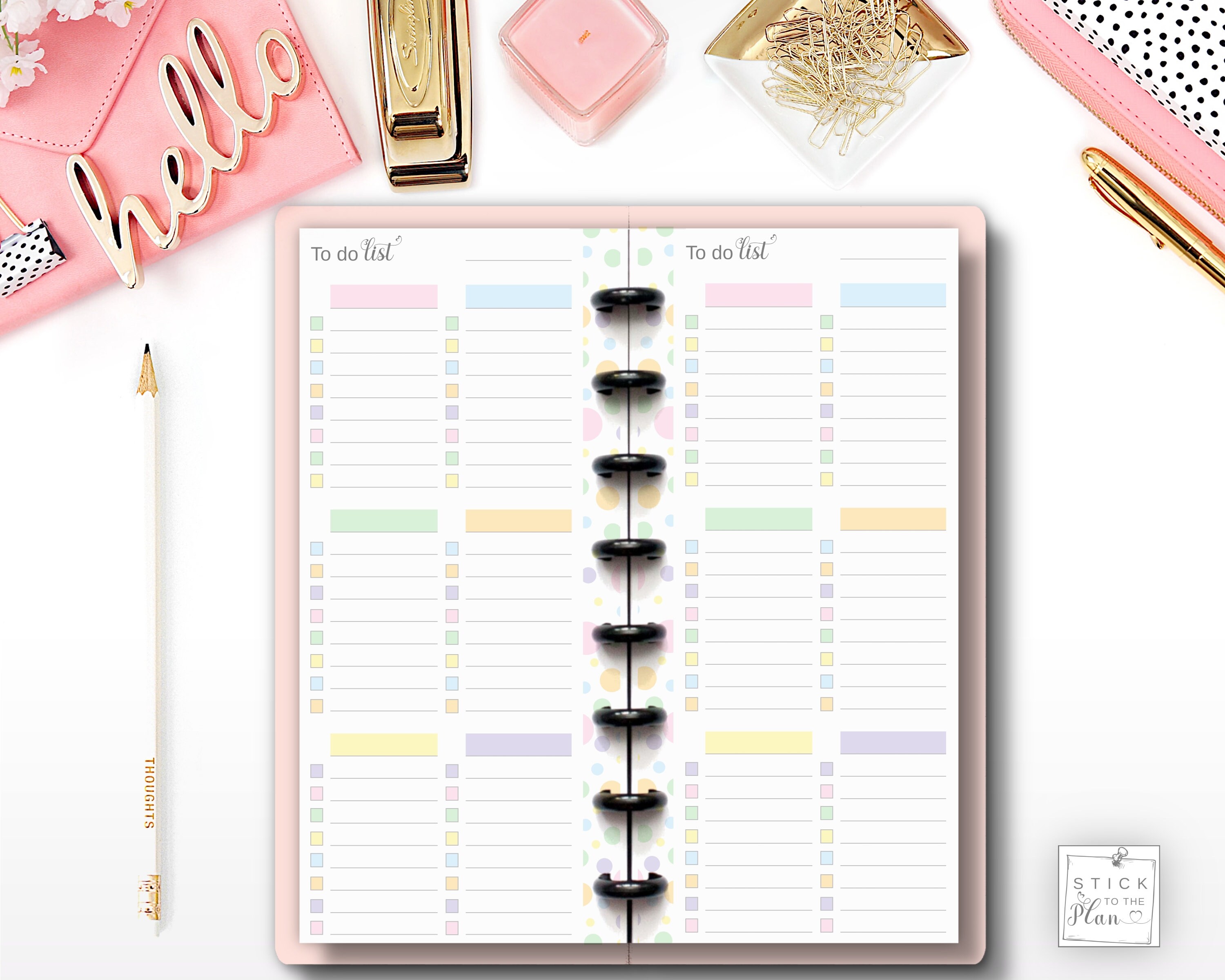 Skinny Classic Happy Planner to Do List Insert, Printable Half Sheets ...