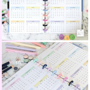 2025 Happy Planner Classic Printable Yearly Calendar, Mini HP Year at a ...