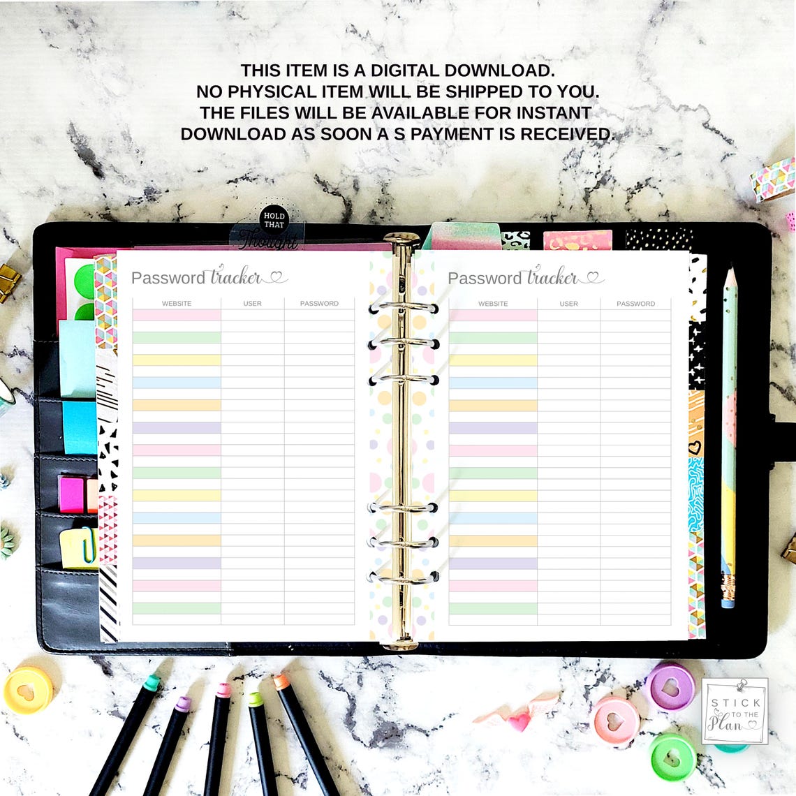 A5 Password Tracker, Printable Half Letter Password Book, Password ...