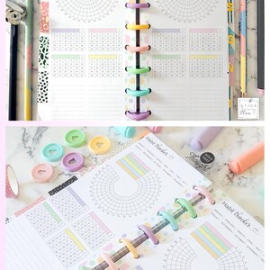 Circle Habit Tracker Happy Planner Skinny Classic, Printable HP Half ...