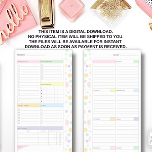 Printable Dashboard Layout Happy Planner Skinny Classic Insert, HP Half ...