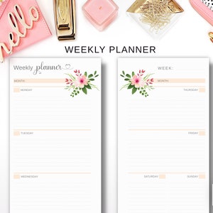 Personal Planner Bundle, Printable Undated Monthly Calendar Template ...