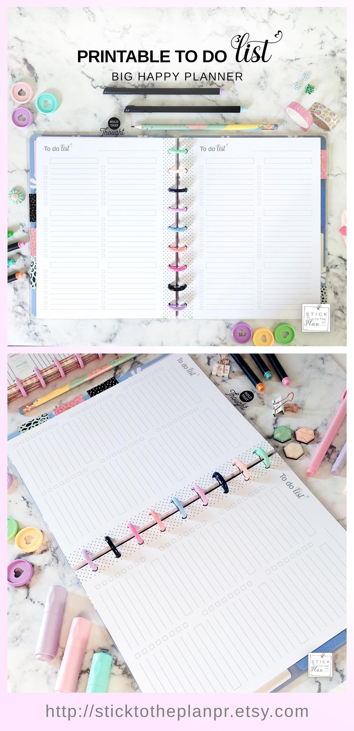Big to Do List Printable Insert, Letter Size to Do Checklist, Discbound ...
