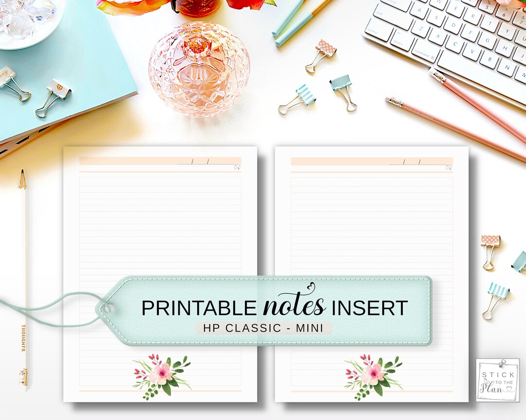 Printable Happy Planner Notes Insert Classic HP Lined Note - Etsy