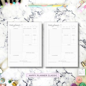 Daily Planner Insert Printable Classic Size Disk Planner Pages, Undated ...