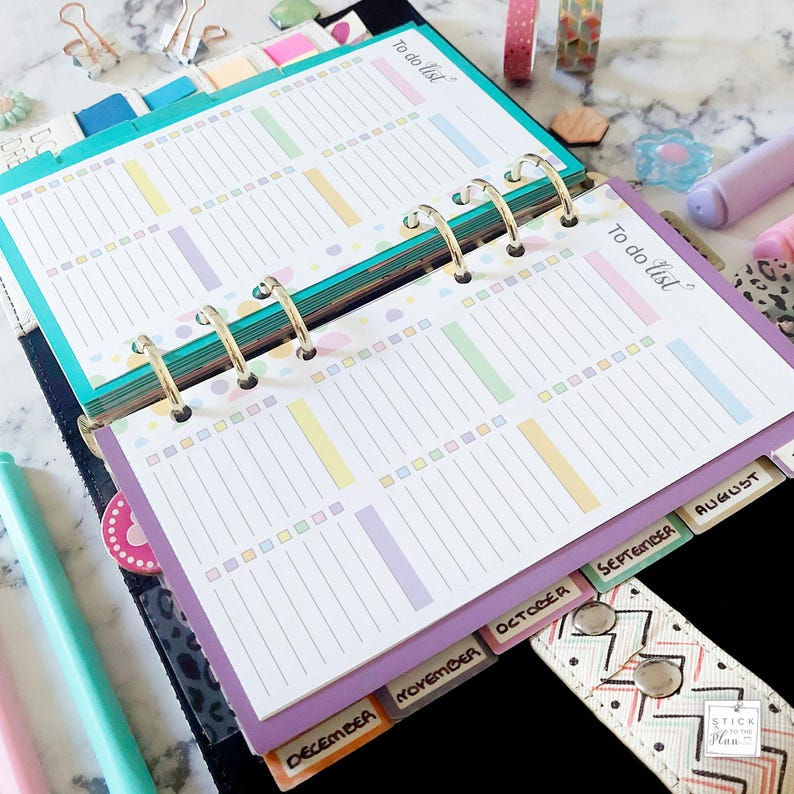 Personal Size to Do List, Printable Things to Do Checklist Ring Planner ...