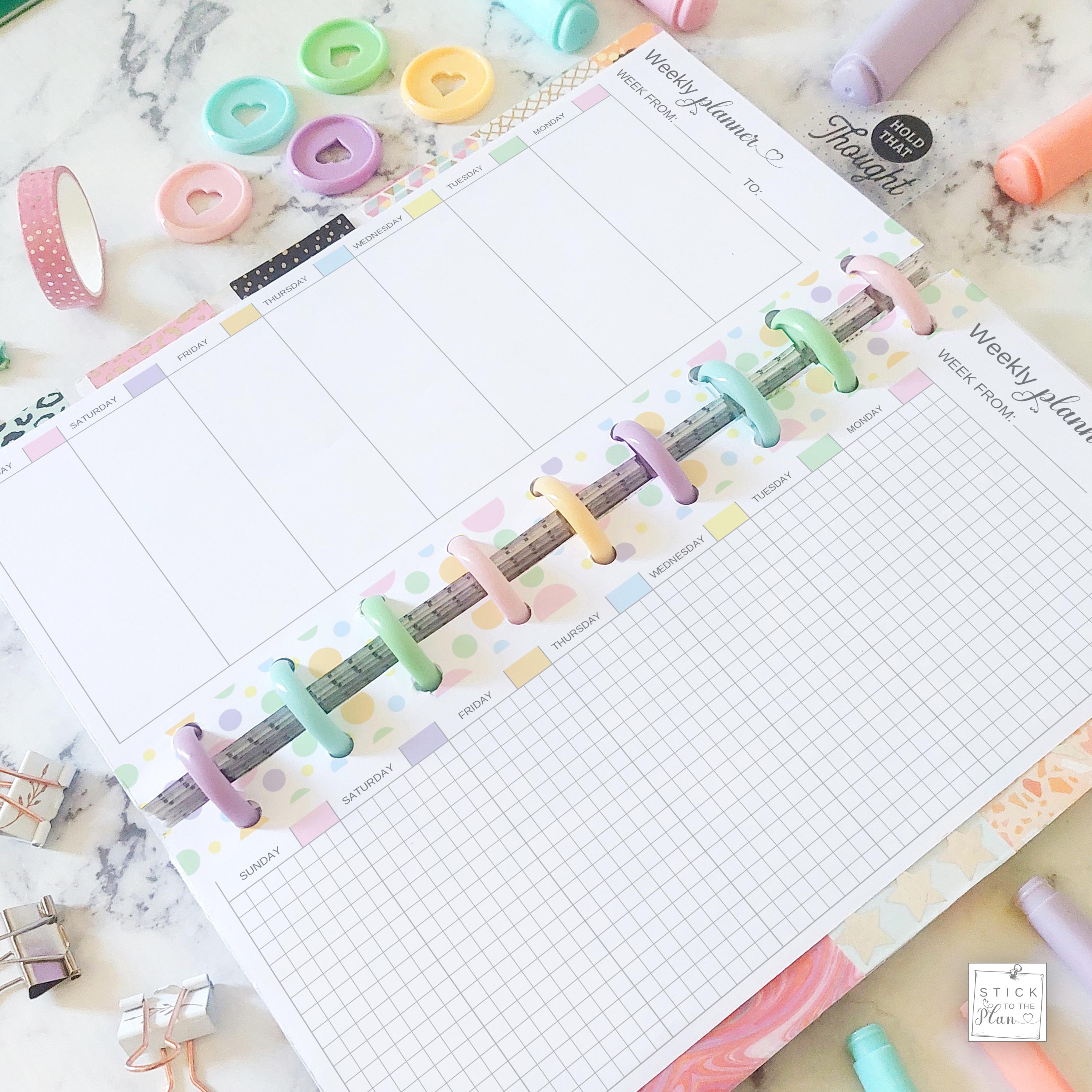 Skinny Classic Happy Planner Printable Weekly Insert, HP Half Sheets ...